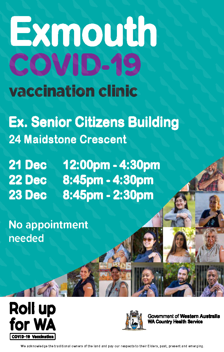Exmouth Community COVID-19 Vaccination Clinic » Shire of Exmouth, WA